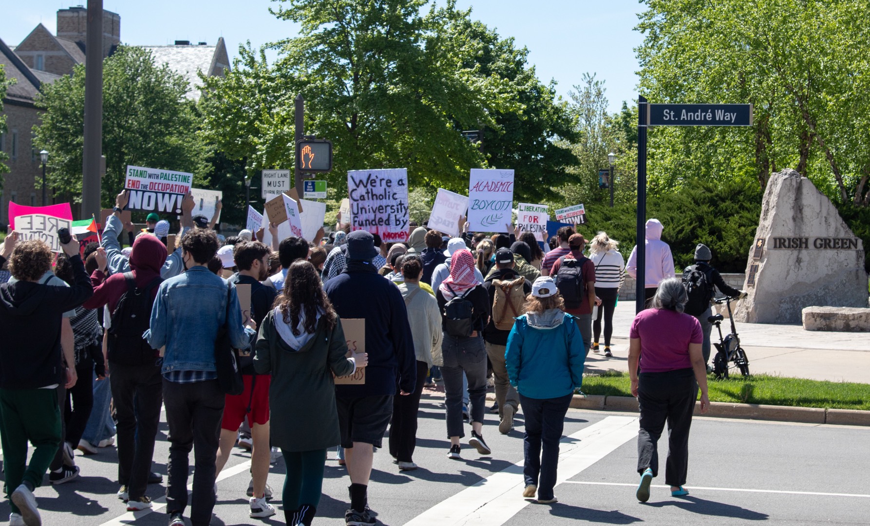 Notre Dame protesters say they are living out Catholic values - U.S ...