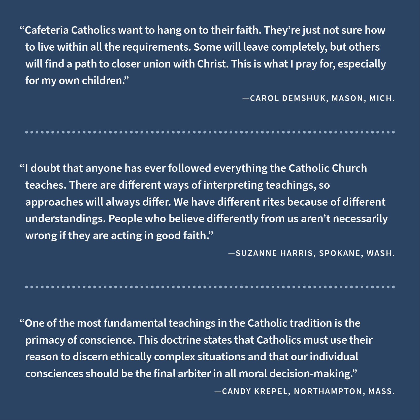Maybe we’re all cafeteria Catholics - U.S. Catholic